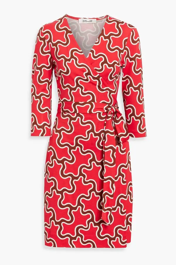 red jersey wrap dress Alejandra Alonso Rojas Draped Long Sleeved Jersey Gown in Red 4