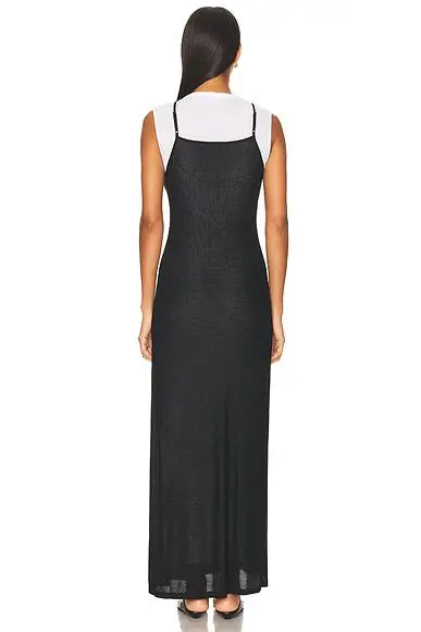LESET Rozzi V Neck Muscle Maxi Dress