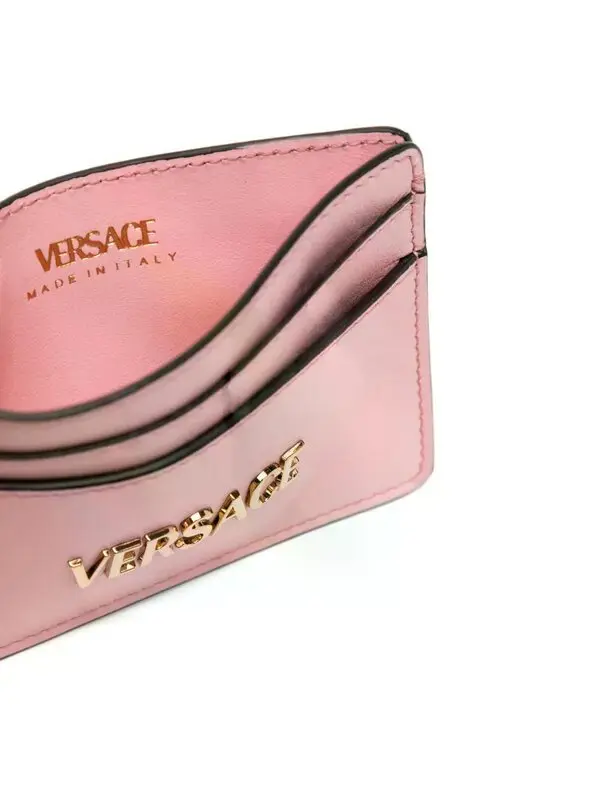 Versace Logo-tag Card Holder - Pink