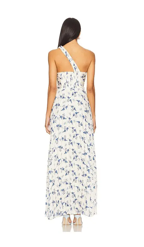 open lace back dress Pleated Drop Waist Maxi Dress main image 0
