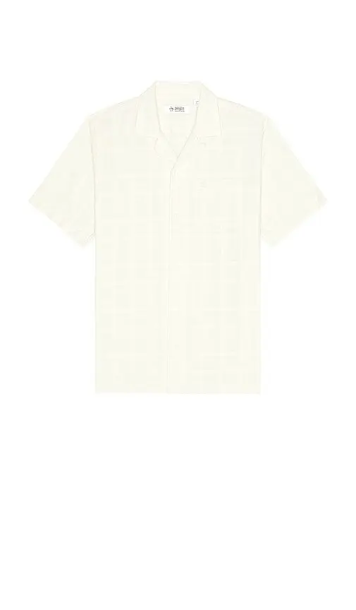 ORIGINAL PENGUIN Dobby Check Camp Shirt In Cream