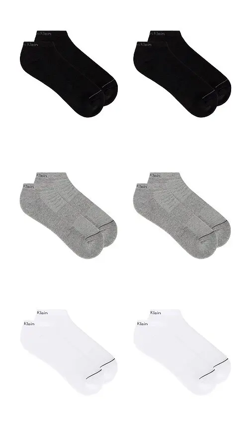 Calvin Klein Classic Athletic Low Cut Socks 6 Pack - Assorted
