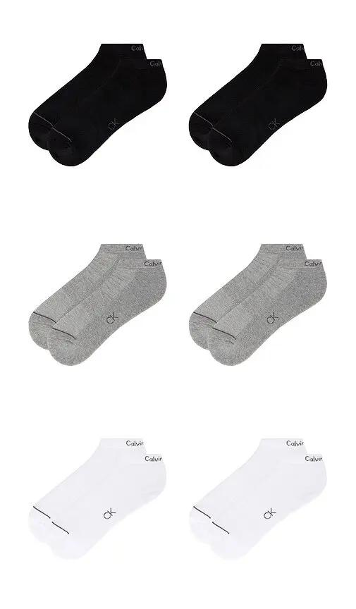 Calvin Klein Classic Athletic Low Cut Socks 6 Pack