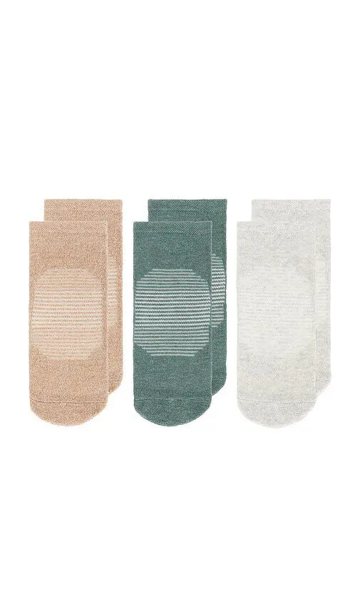Calvin Klein 3-pack Recycled No Show Socks - Beige Assorted