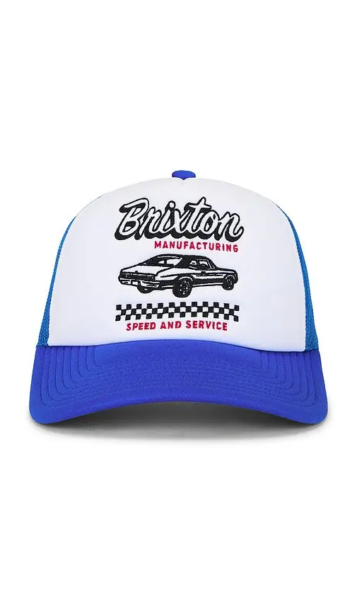 Brixton Speed And Service Netplus Trucker Hat - Electric Blue