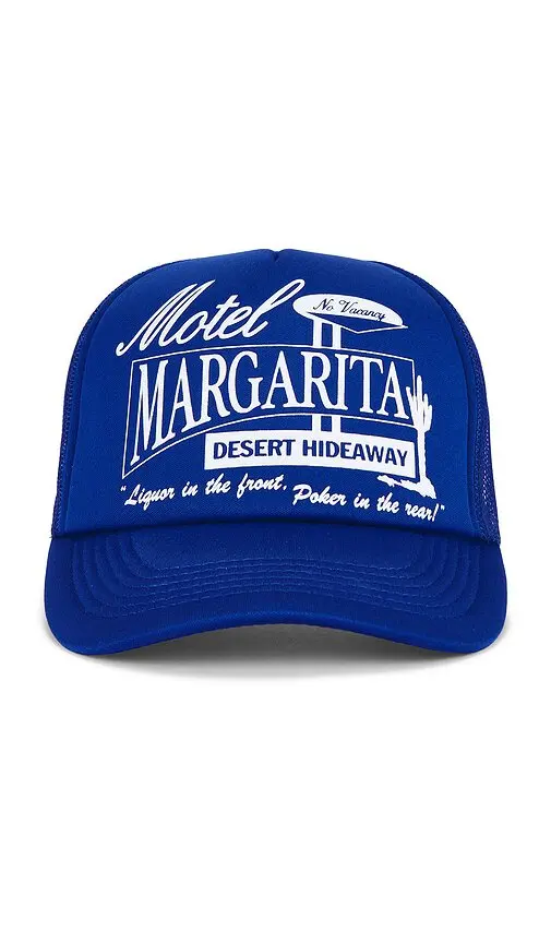 MOTEL MARGARITA Hideaway Trucker Hat - Cobalt Blue