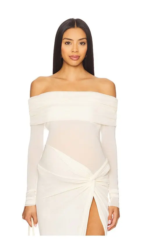 BUMPSUIT Off The Shoulder Mesh Top