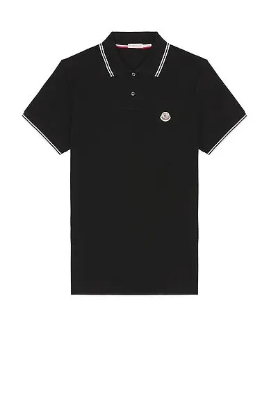 Moncler Short Sleeve Polo - Black