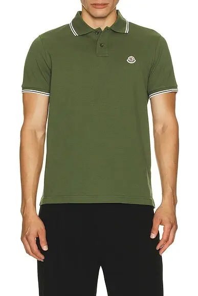 Moncler Short Sleeve Polo - Green