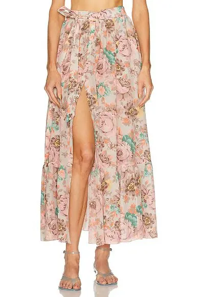 Chloé Silk Maxi Skirt - Muddy Grey
