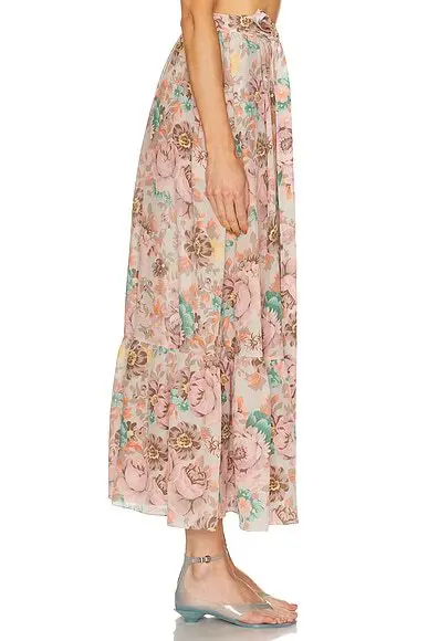Chloé Silk Maxi Skirt - Muddy Grey