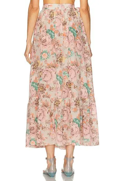 Chloé Silk Maxi Skirt - Muddy Grey