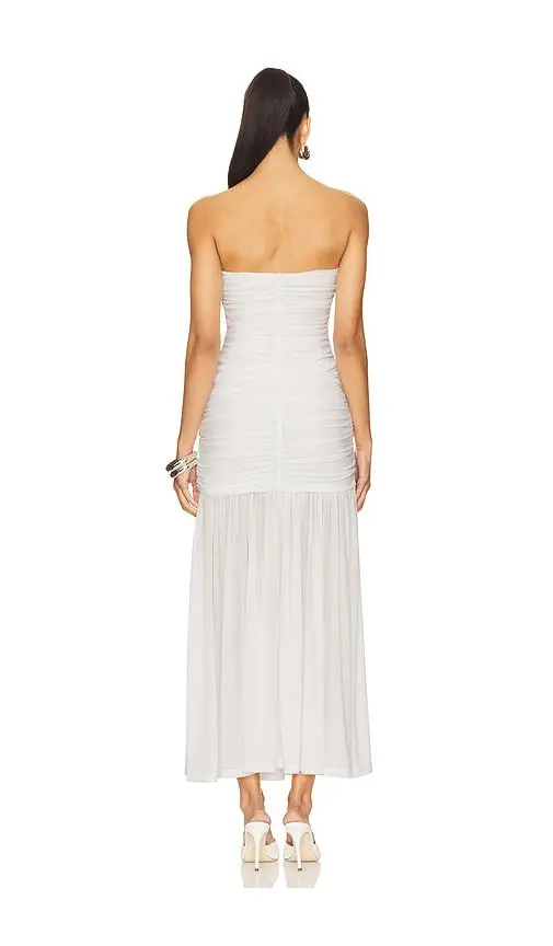Bardot Solana Mesh Maxi Dress - White