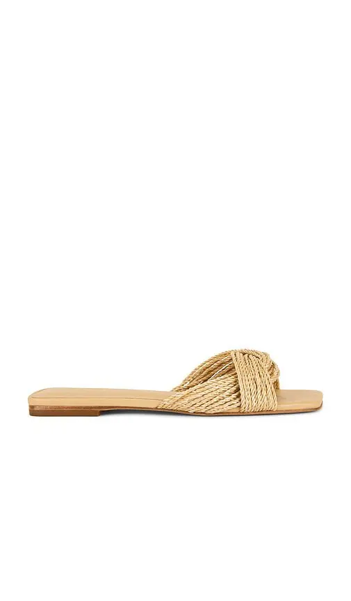 Raye Raffia Slip-on Flat Sandals