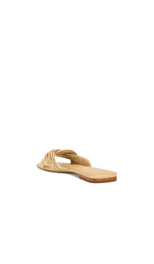 Raye Raffia Slip-on Flat Sandals