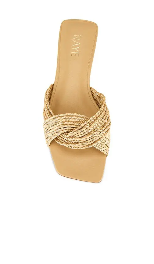 Raye Raffia Slip-on Flat Sandals