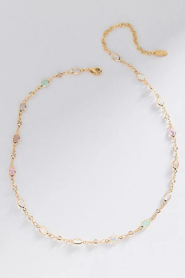 Anthropologie Gemstone Necklace - Lilac