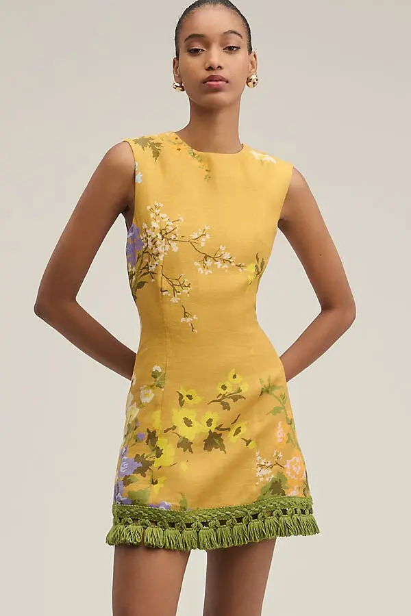 LOVAAN Mathilda Linen Mini Dress