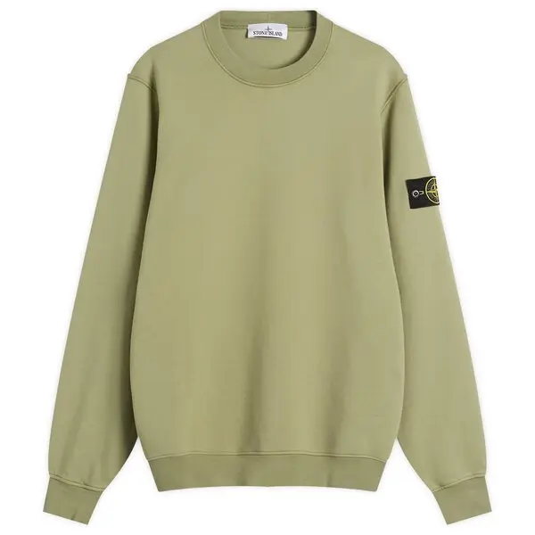 Stone Island Organic Cotton Fleece Sweatshirt - Sage