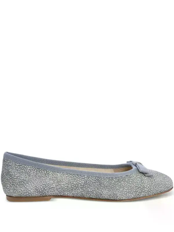 Casadei Bow-embellished Calf Leather Flats