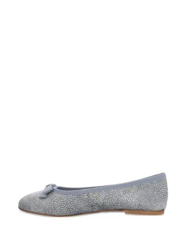 Casadei Bow-embellished Calf Leather Flats