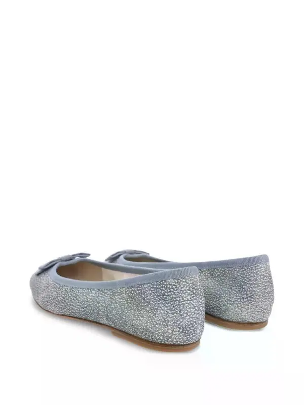 Casadei Bow-embellished Calf Leather Flats