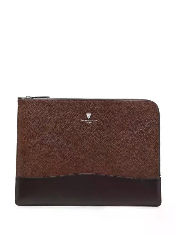 ASPINAL OF LONDON City Leather Laptop Bag - Brown