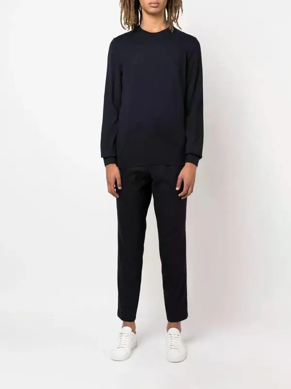 BOSS Crewneck Virgin Wool Jumper - Blue