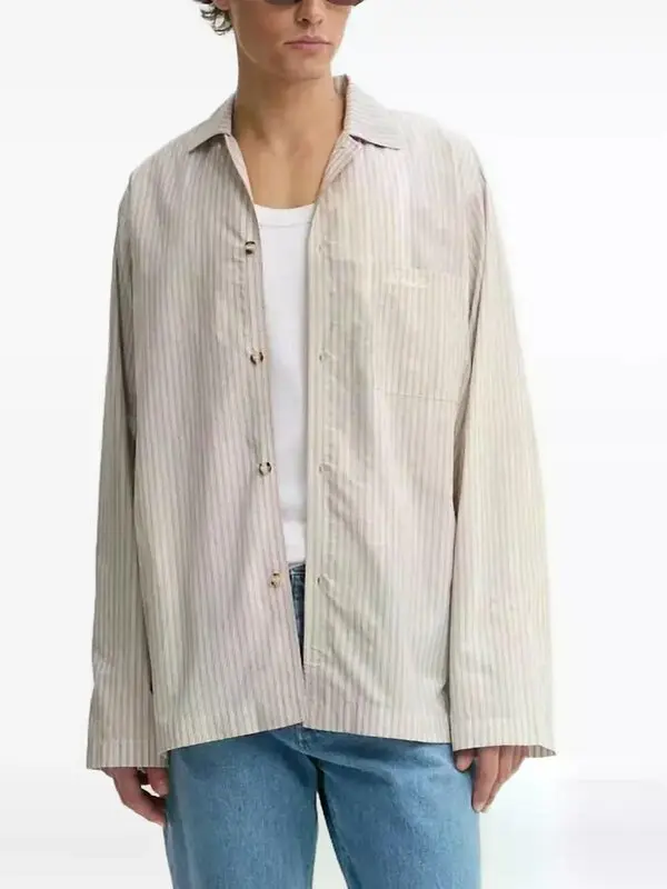 Nanushka Striped Logo-embroidered Shirt