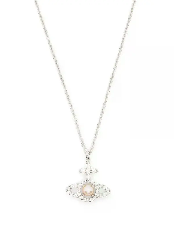VIVIENNE WESTWOOD Orb Crystal Pendant Necklace - Silver