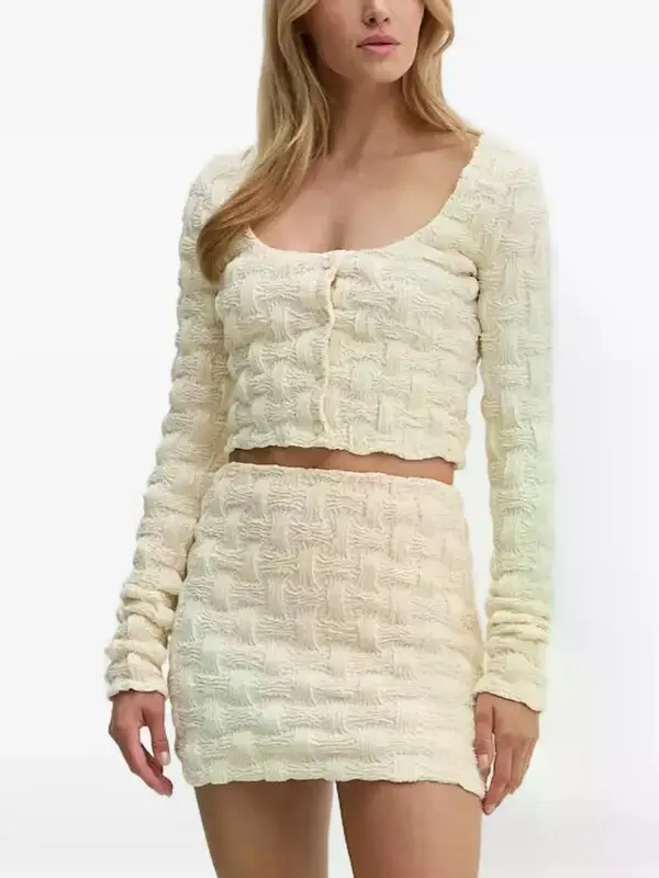 Nanushka Woven Buttoned-up Top