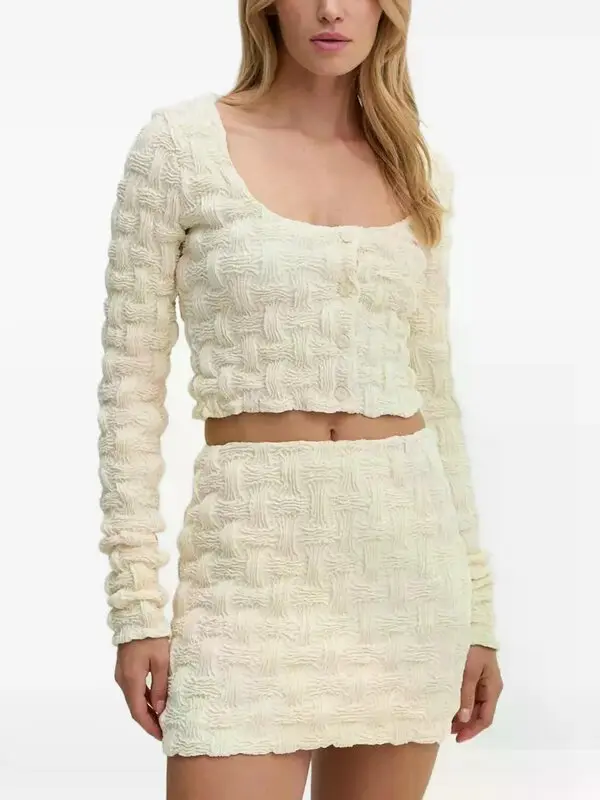 Nanushka Woven Buttoned-up Top