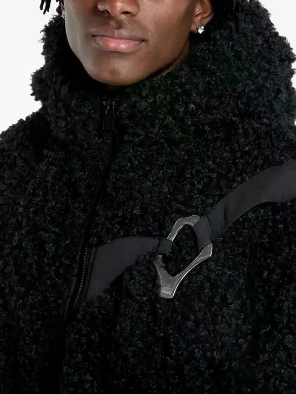 HELIOT EMIL Fleece Hooded Jacket With Buckle Detail