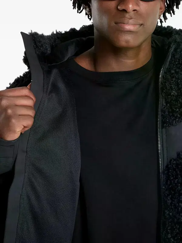 HELIOT EMIL Fleece Hooded Jacket With Buckle Detail
