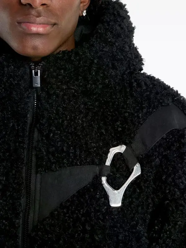 HELIOT EMIL Fleece Hooded Jacket With Buckle Detail
