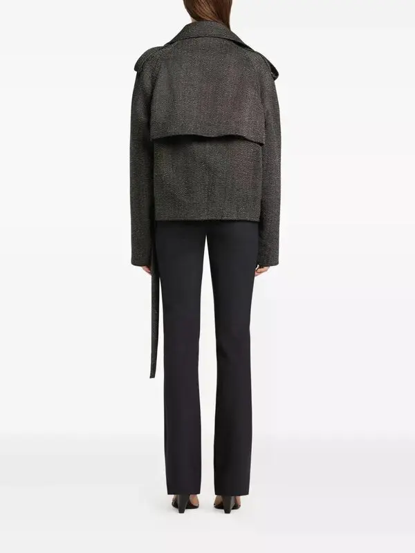 COURREGES Oversized-collar Cropped Jacket