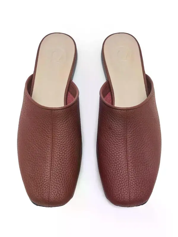 12 STOREEZ Square-toe Leather Mules