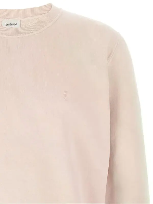 Saint Laurent Cassandre Logo Sweatshirt - Neutrals