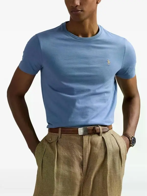 Polo Ralph Lauren Embroidered Crew-neck T-shirt - Blue
