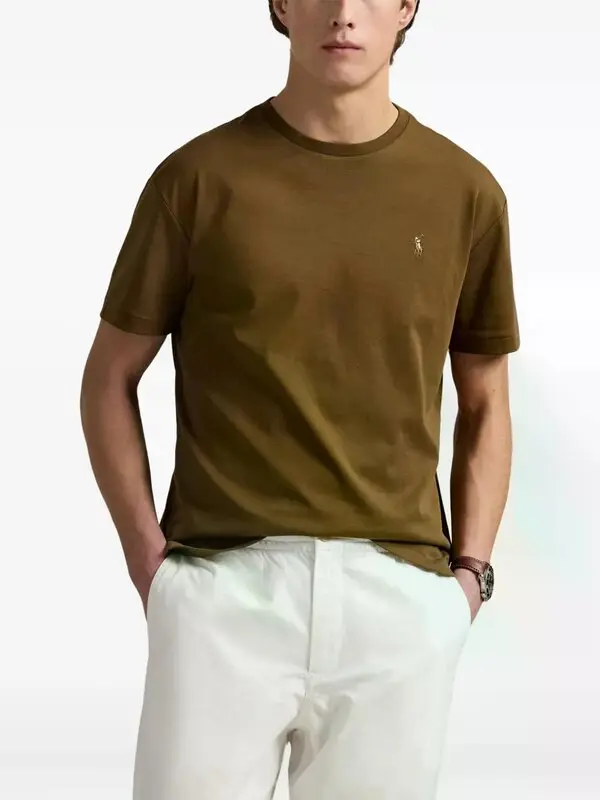 Polo Ralph Lauren Embroidered Crew-neck T-shirt - Brown