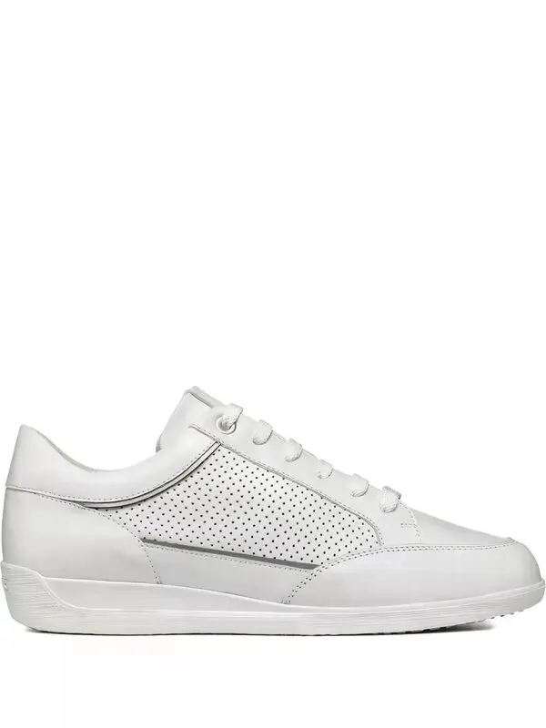 Geox Myria Perforated Leather Sneakers