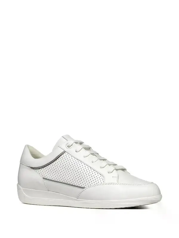 Geox Myria Perforated Leather Sneakers