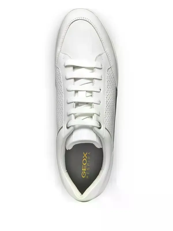 Geox Myria Perforated Leather Sneakers