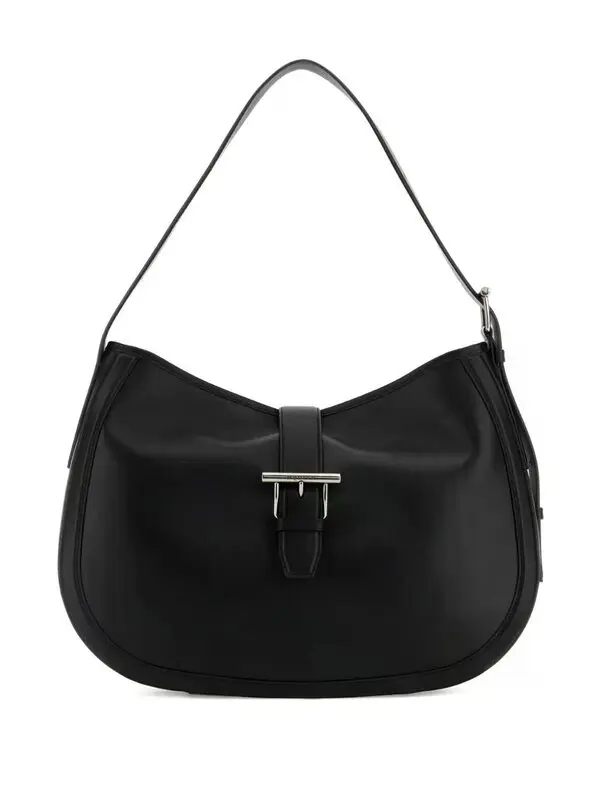 Alexander McQueen Buckle-fastening Leather Shoulder Bag - Black