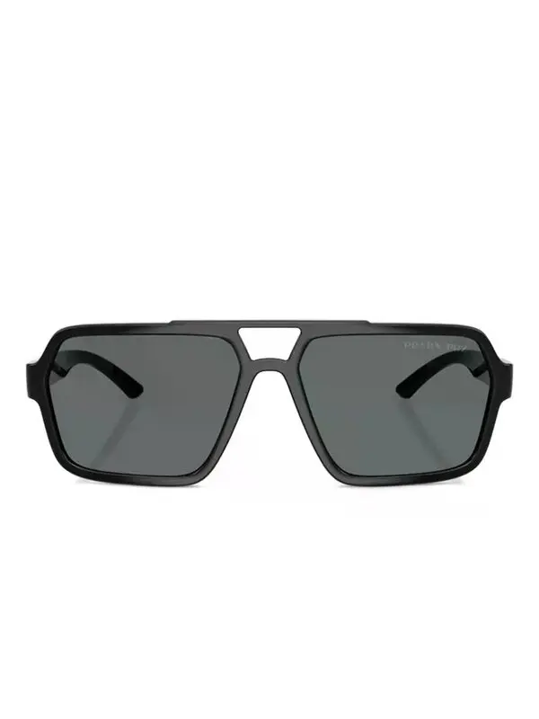 Prada Geometric-frame Sunglasses - Black