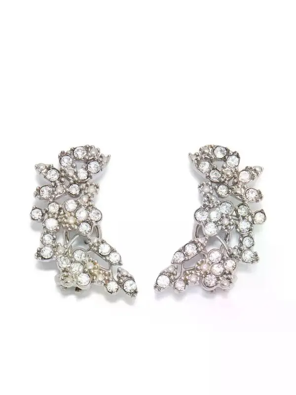 JIL SANDER Zirconia-embellished Earrings - Silver