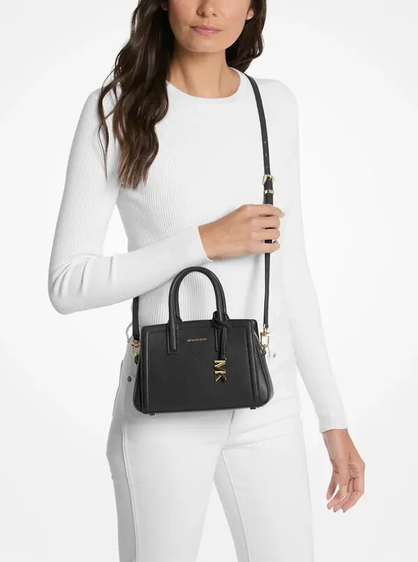 Michael Kors Laila Extra-small Leather Crossbody Bag - Black