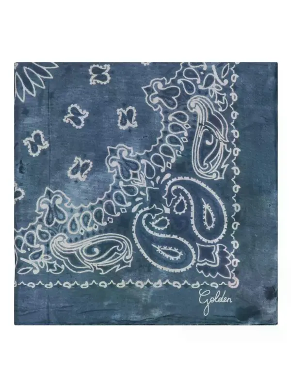 GOLDEN GOOSE Paisley-print Scarf - Blue