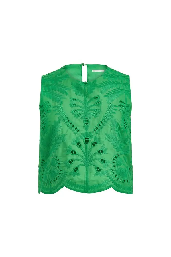MARIE OLIVER Davis Top - Emerald