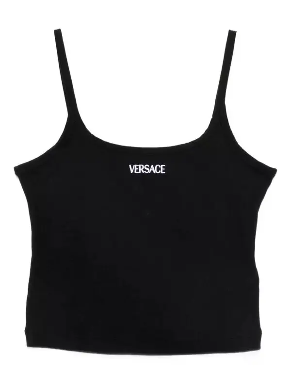 Versace Logo-embroidered Top